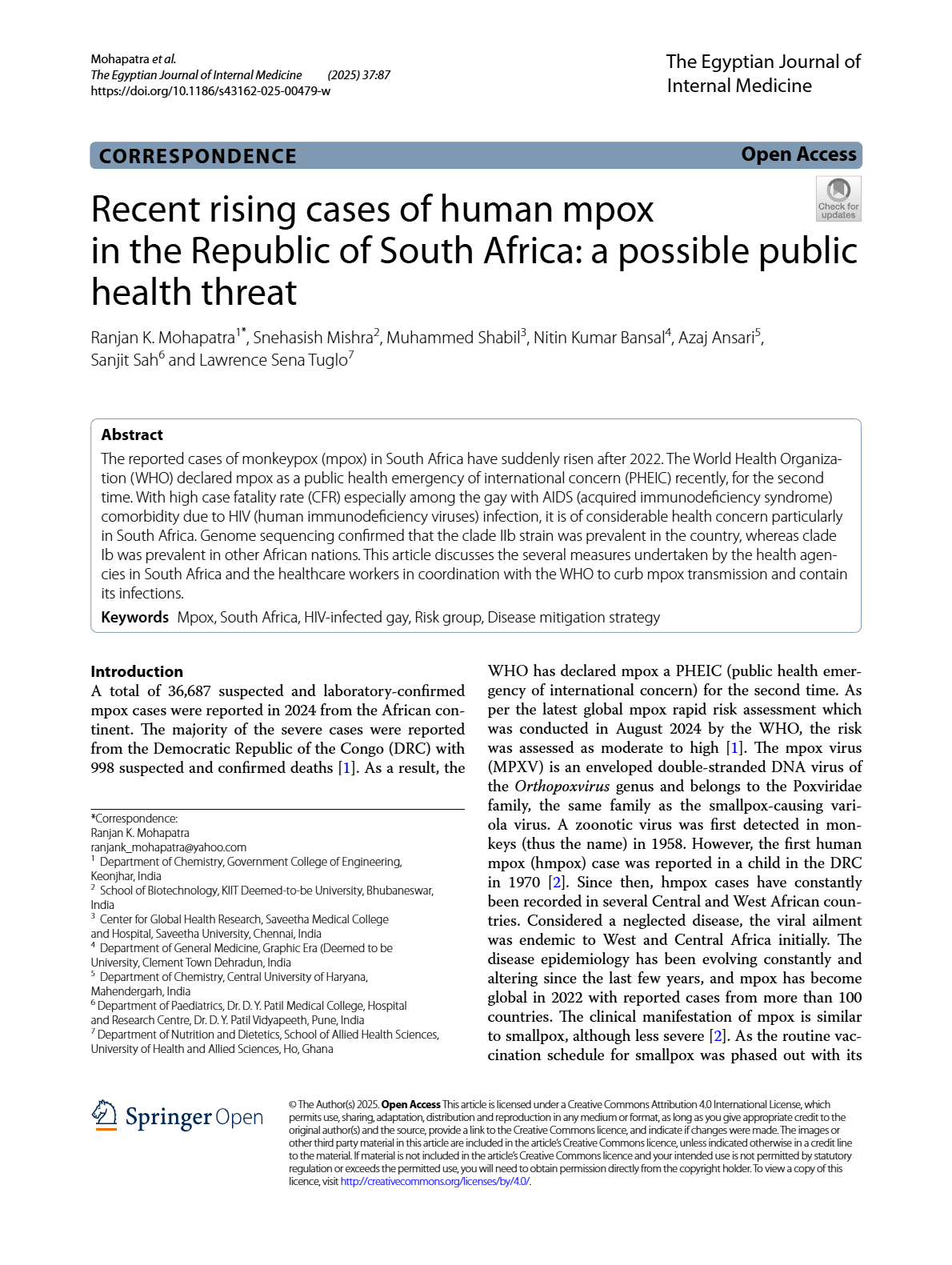 Clade Ib mpox outbreak — Kenya, july 2024–february 2025 — Africa Health ...