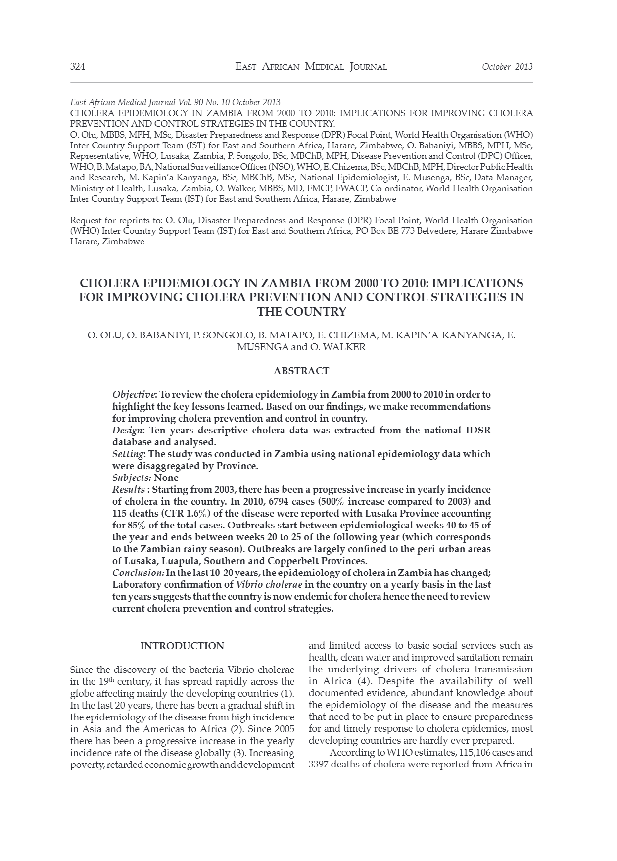 Evaluating the influence of rainfall patterns and inadequate municipal ...